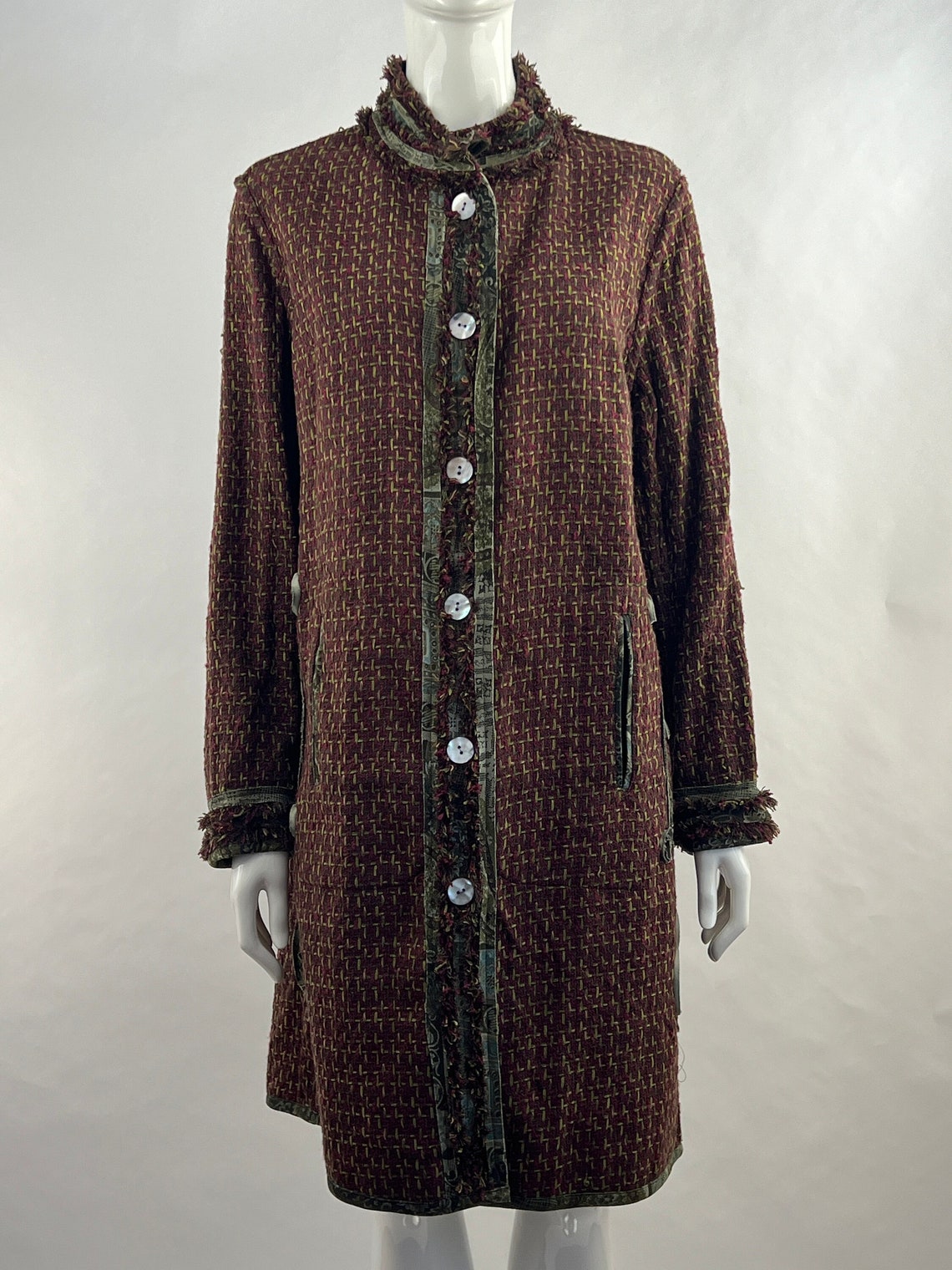 1980's Koos of Course! Reversible Jacket |burgundy Tweed 3/4 Length ...