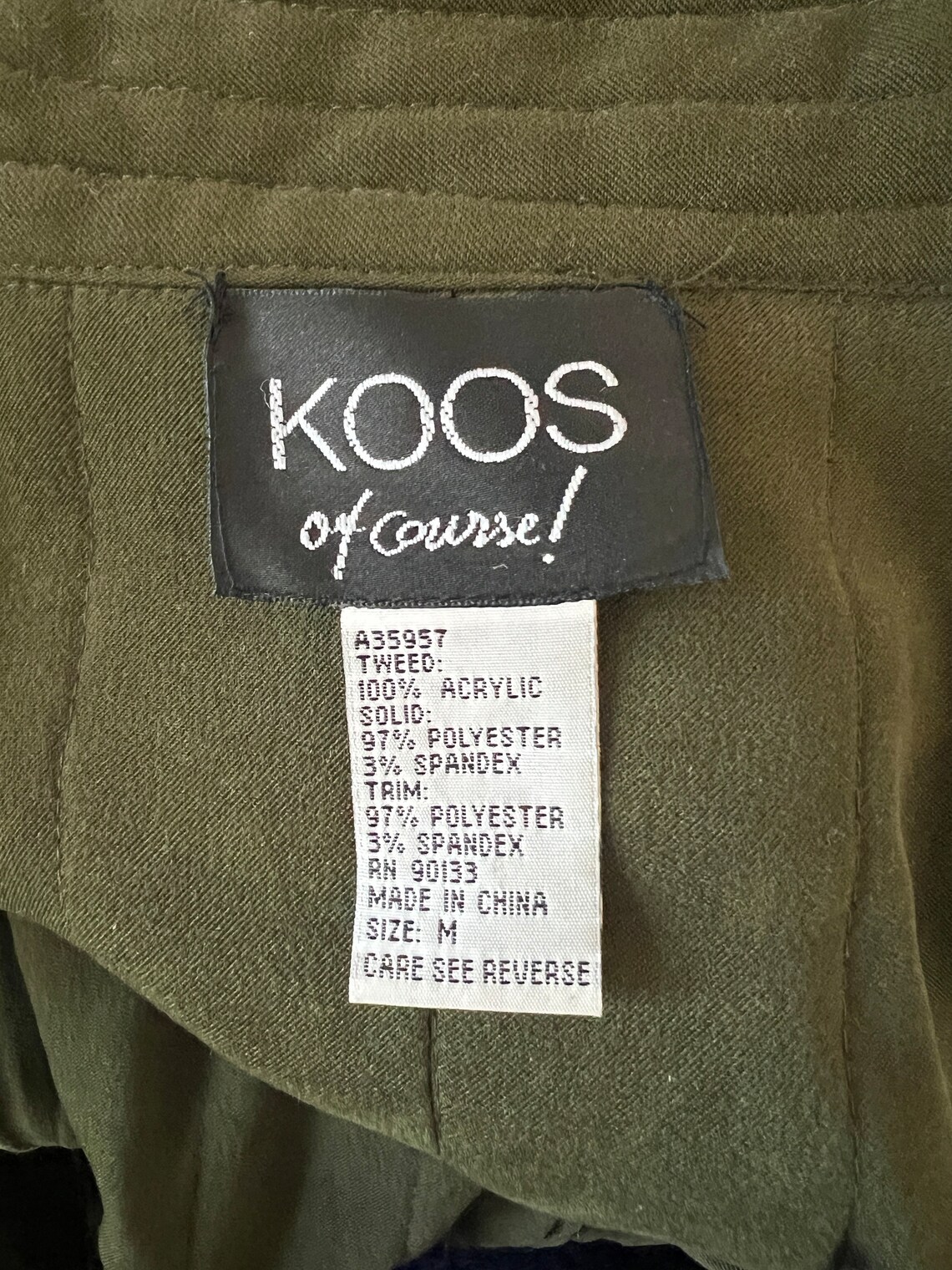 1980's Koos of Course! Reversible Jacket |burgundy Tweed 3/4 Length ...