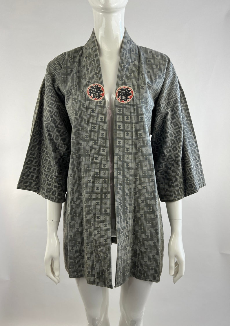 1970s Haori Kimono|noragi Gray Work Duster|authentic Japanese Hanten ...