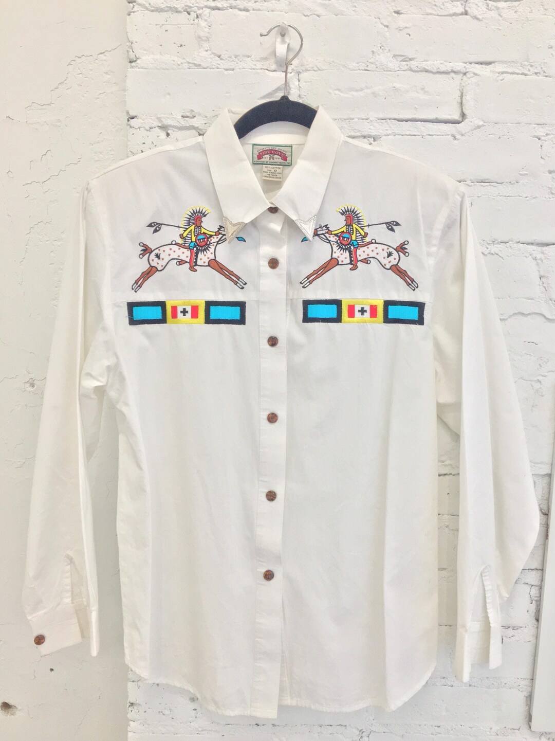 Pine Cove White Embroidered Country Western Blouse|cowboys & Indians ...