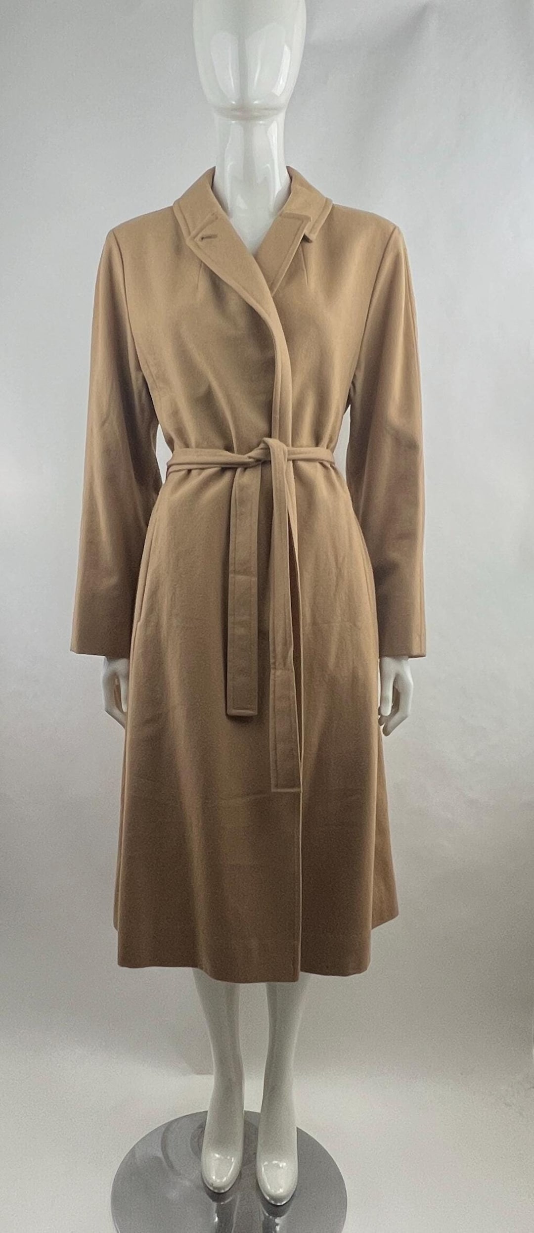 80's Pendleton Tan Coat W Belt|full Length Dressy Casual Winter Coat ...