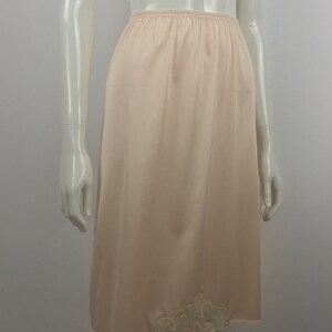 1970's Vanity Fair Champagne Pink Half Slip W Embroidered Accent|pink ...