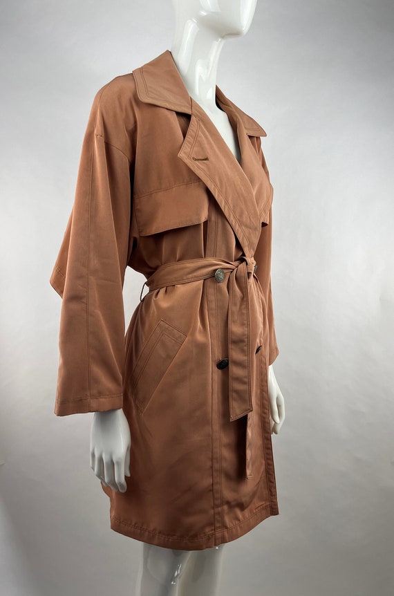 1980's Utex Design Classic Trench Coat Batwing|Vintag… - Gem