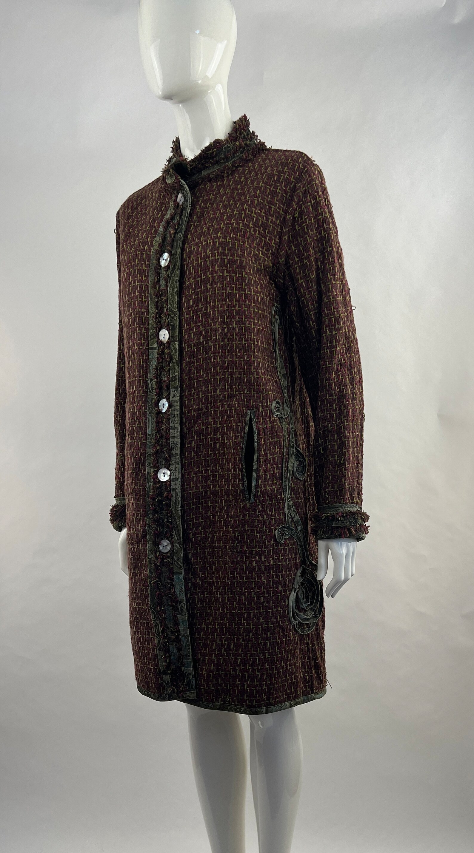 1980's Koos of Course! Reversible Jacket |burgundy Tweed 3/4 Length ...