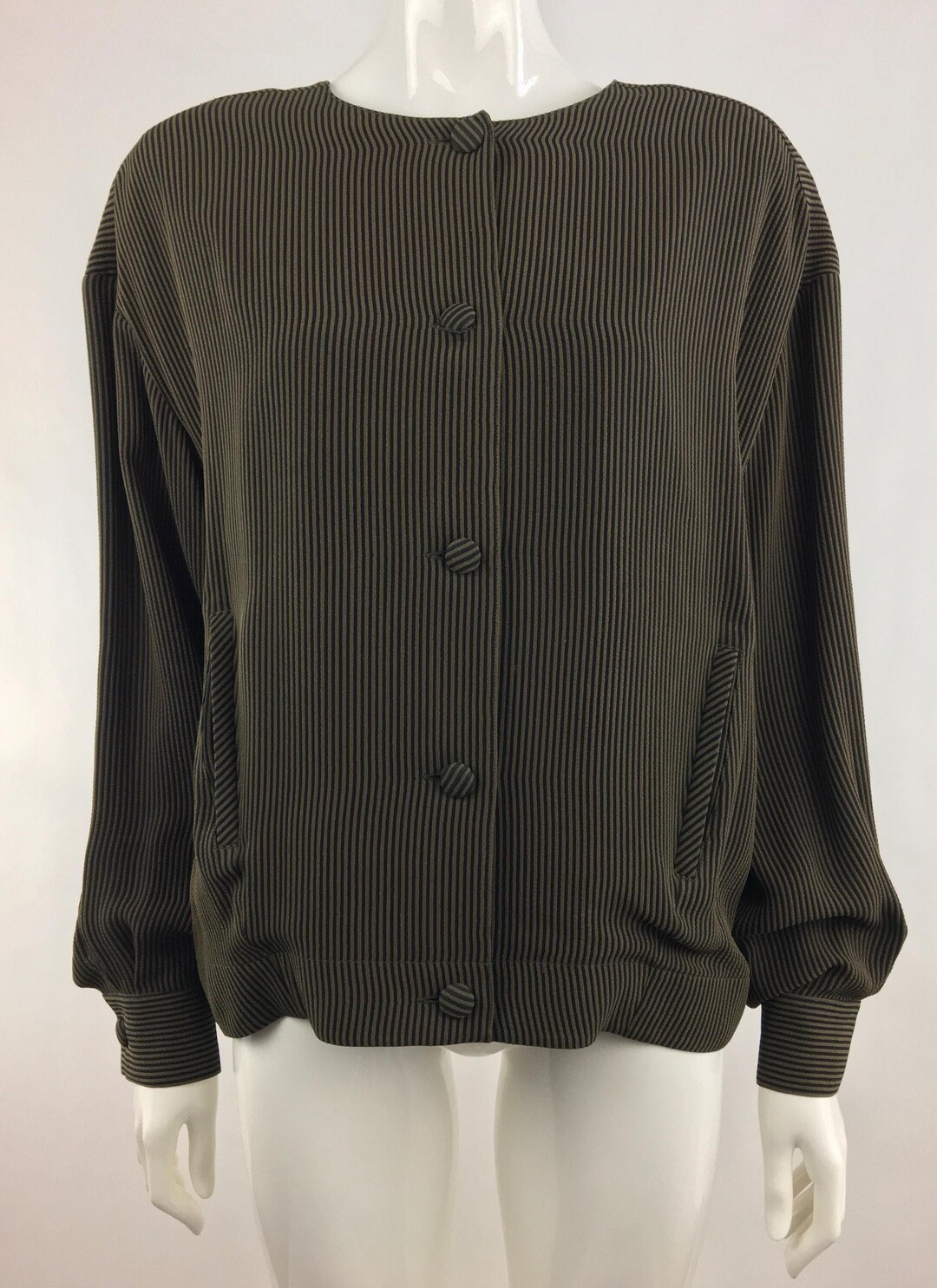 80's Hino & Malee Tan and Black Striped Blazerslouchy Oversized ...