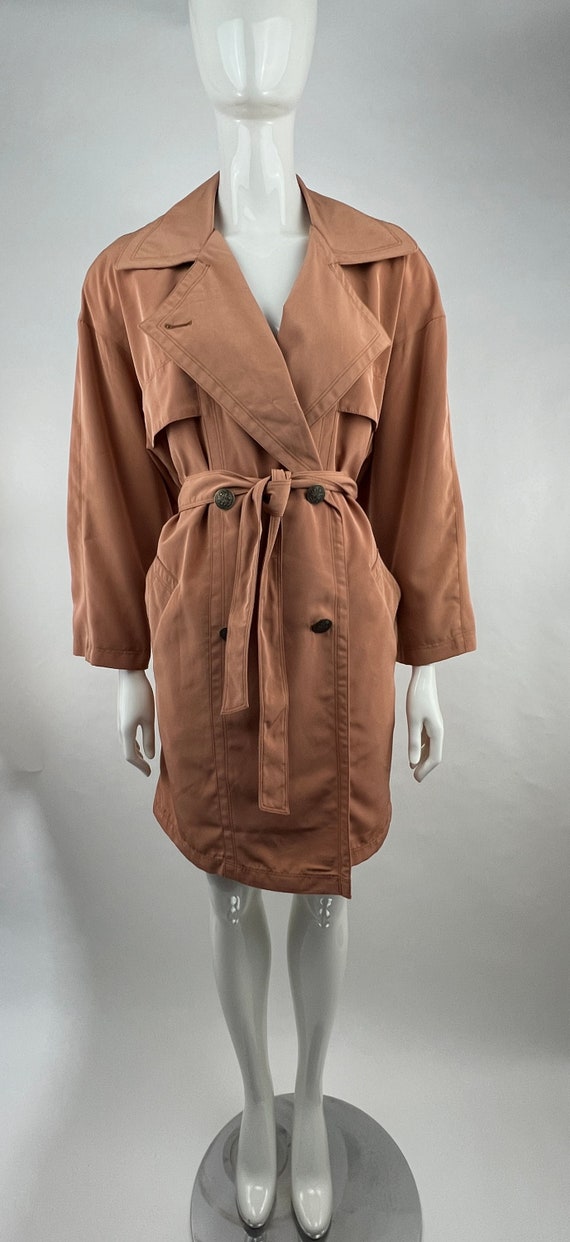 1980's Utex Design Classic Trench Coat Batwing|Vintag… - Gem