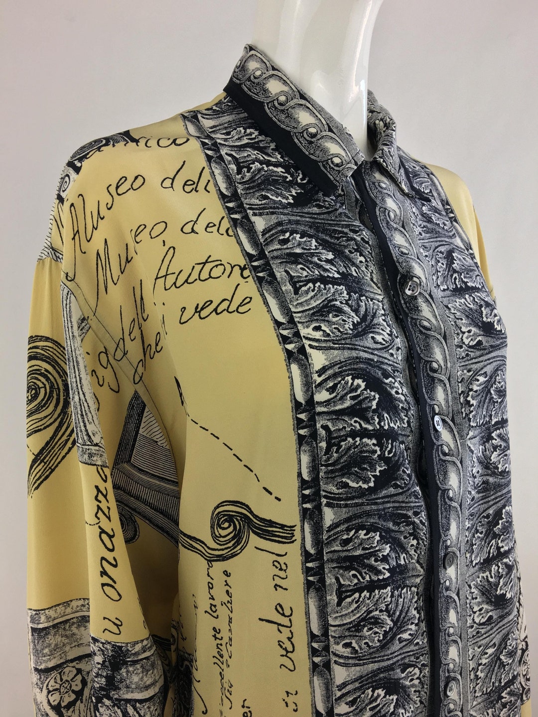 90's Timney Fowler for Go Silk Saks Fifth Ave Silk Blouse|mixed Print ...