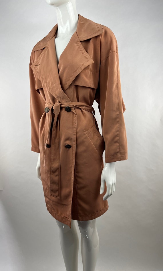1980's Utex Design Classic Trench Coat Batwing|Vintag… - Gem