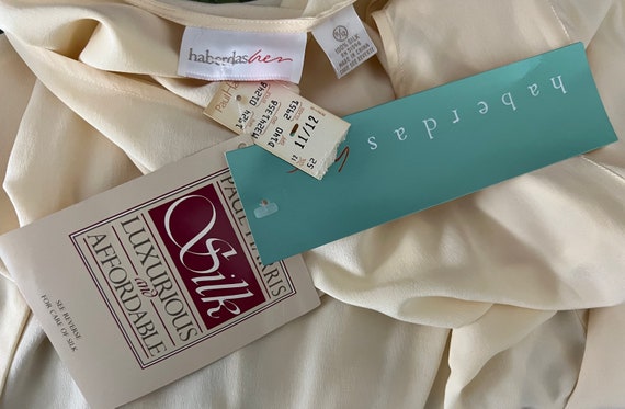 1980's Haberdash Yellow Silk Blouse|Librarian Blouse|… - Gem