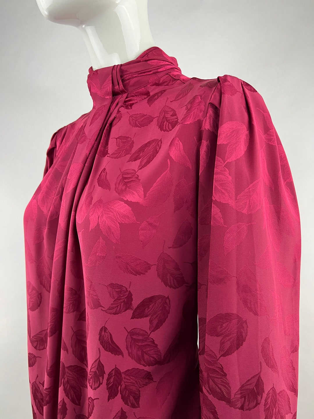 80's San Aandre Ruby Red Blouse|librarian Blouse|secretary's Blouse ...