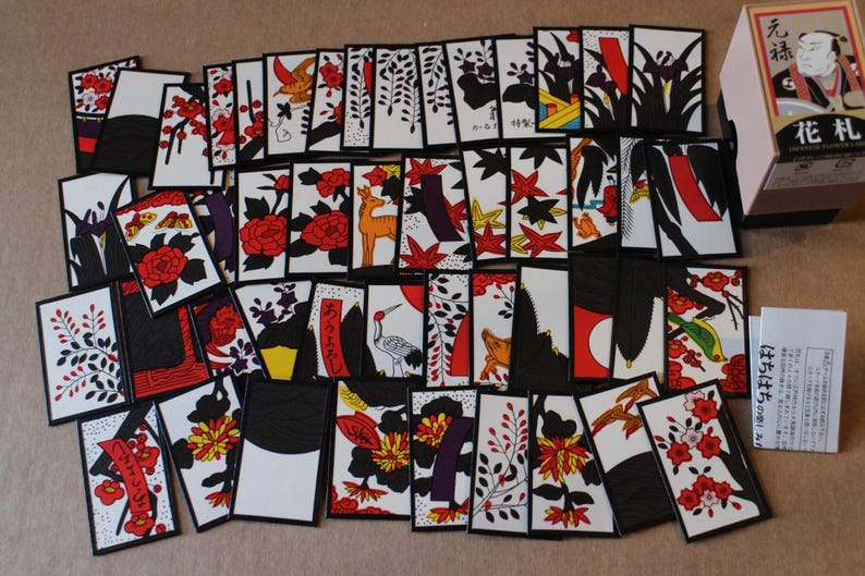 Japanese Hanafuda Card Game Traditional Authentic Made in Japan - Etsy