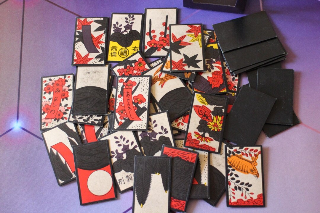 Hanafuda Vintage Card Japanese Game Incomplete 45 Cards Made in Japan ...