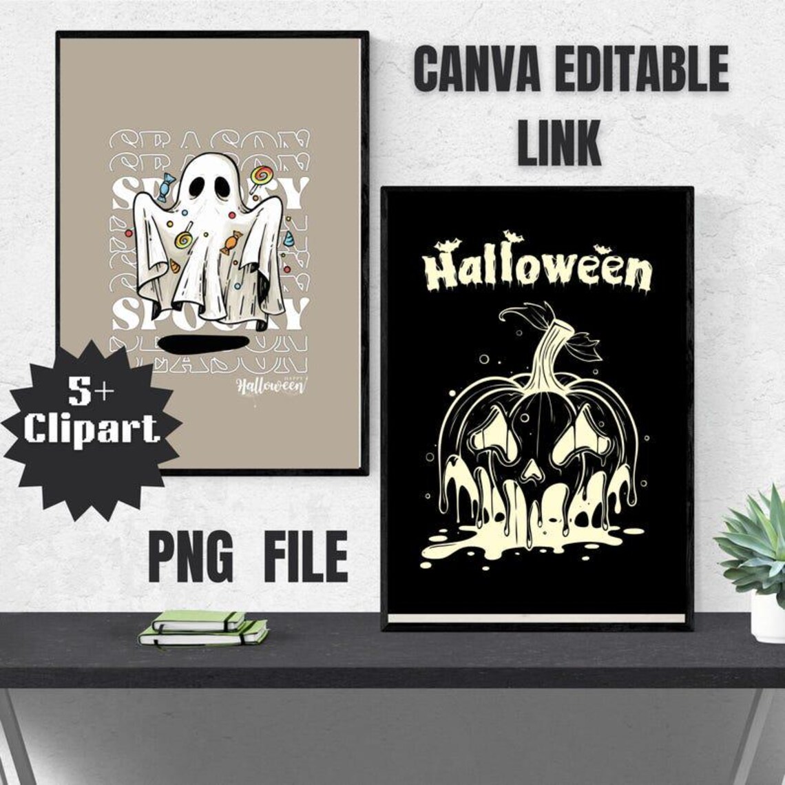 Witch Hat Pumpkin Ghost Clipart, Cute Spooky Halloween Graphics ...