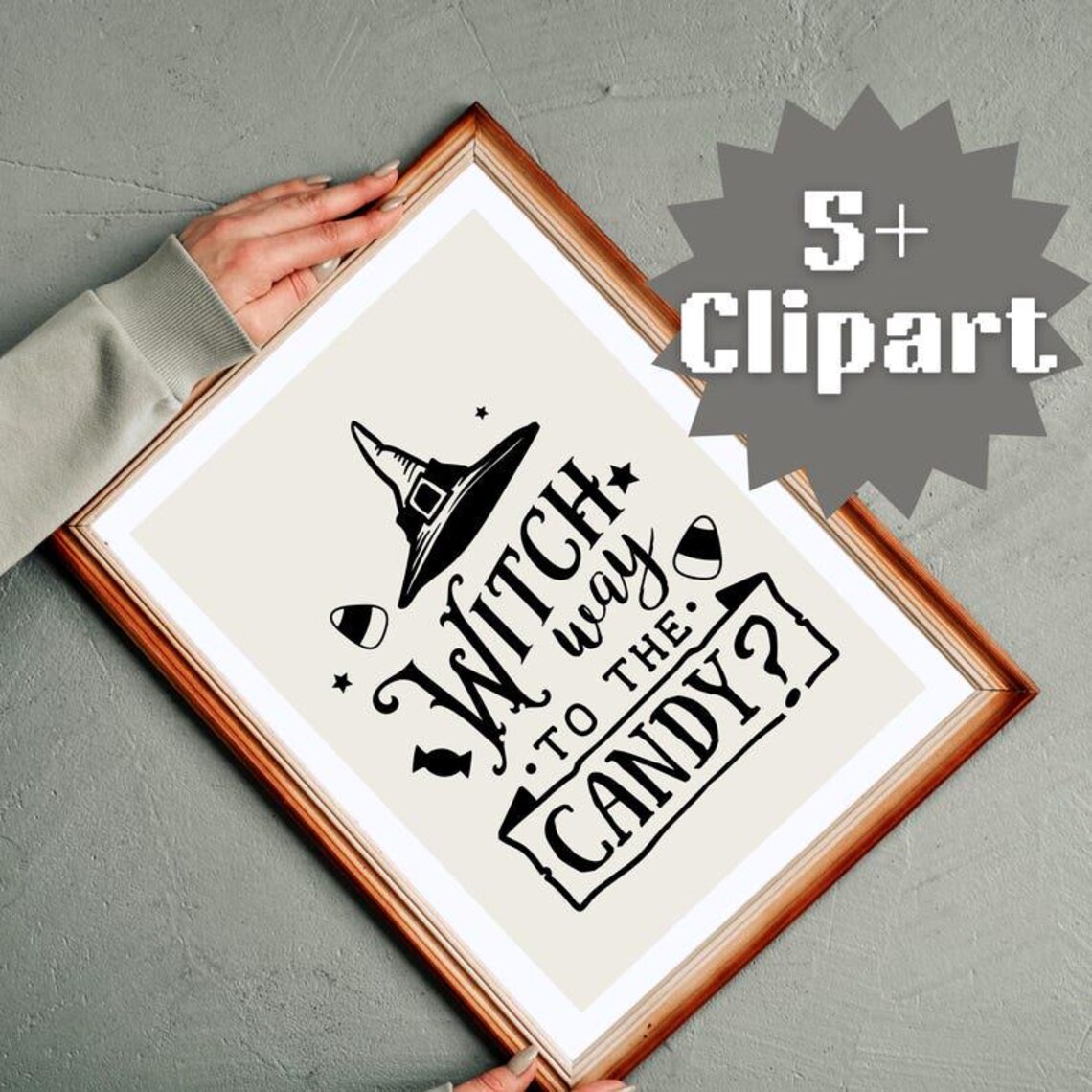 Skeleton Clipart, Witch Ghost Pumpkin House Clipart Set, Cute Spooky ...