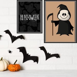 Cute Halloween Ghost Witch Bat Clipart Set, Spooky Watercolor Pumpkin ...