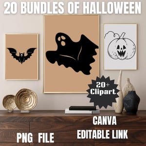 Watercolor Halloween Clipart Bundle: Ghost, Pumpkin, Witch Hat (PNG) - Etsy