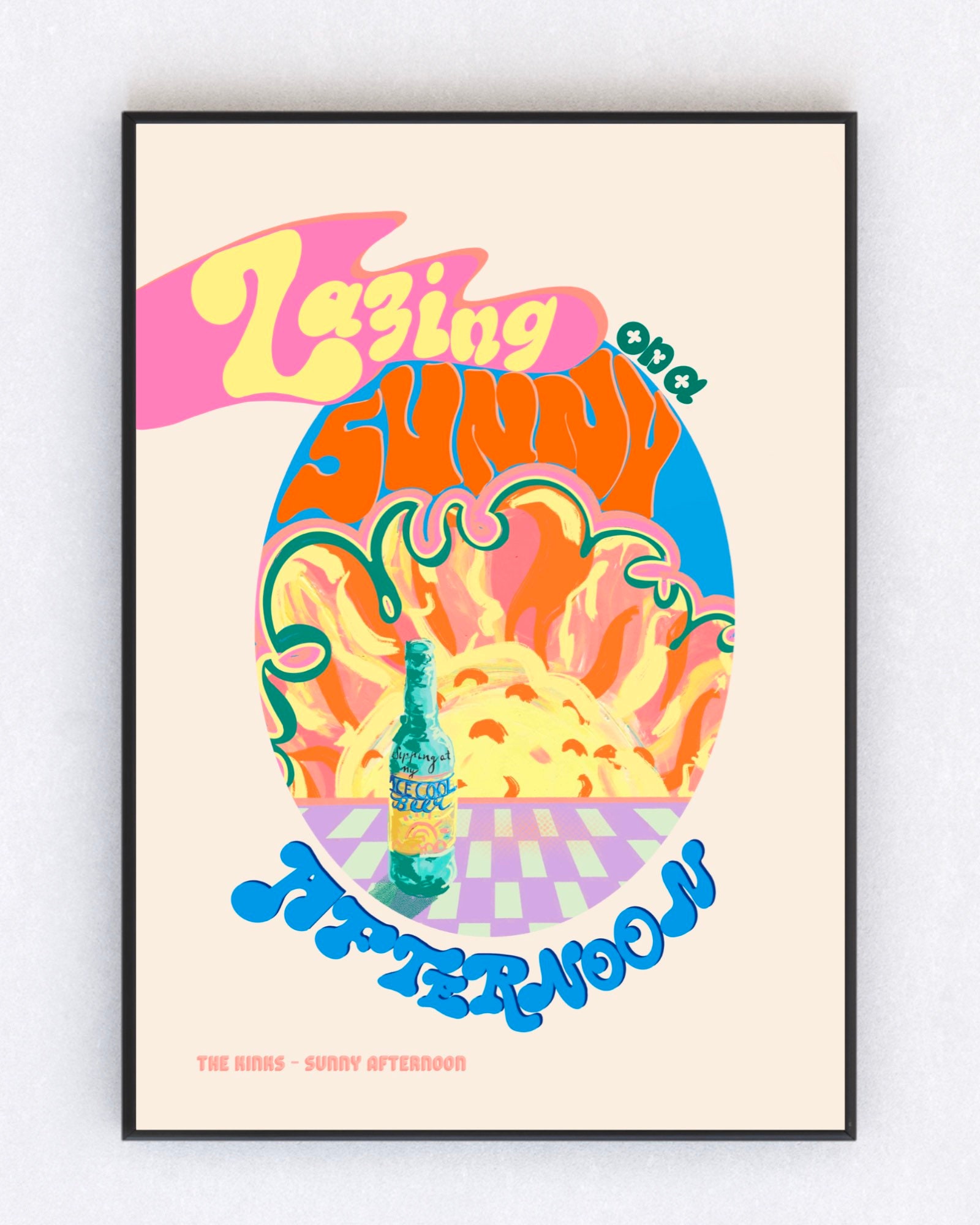 The Kinks Sunny Afternoon Print | the Kinks Artwork | Band Poster ...