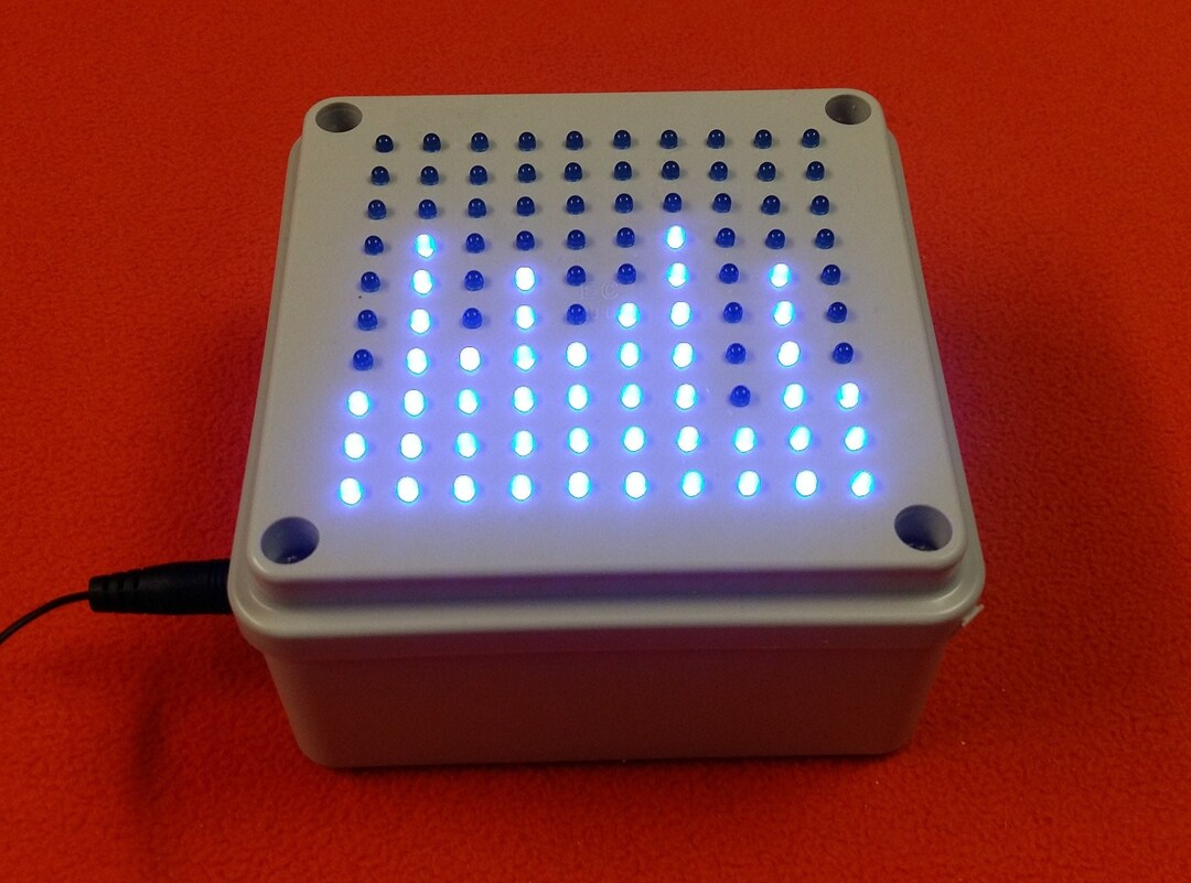 BLUE LED Matrix Display Cube Box Light Show Effect 10 X 10 - Etsy