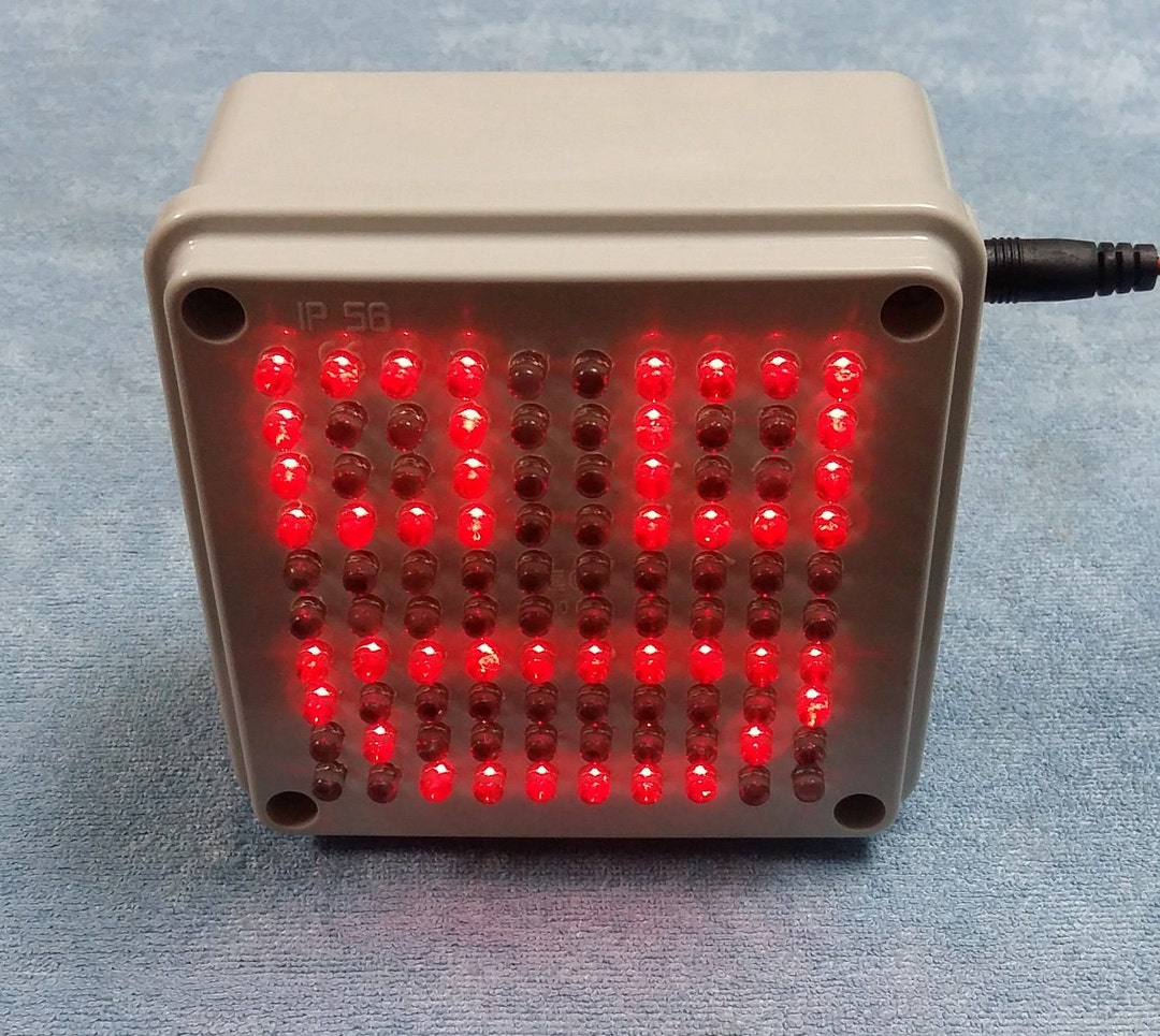 RED LED Matrix Display Cube Box Light Show Effect 10 X 10 - Etsy