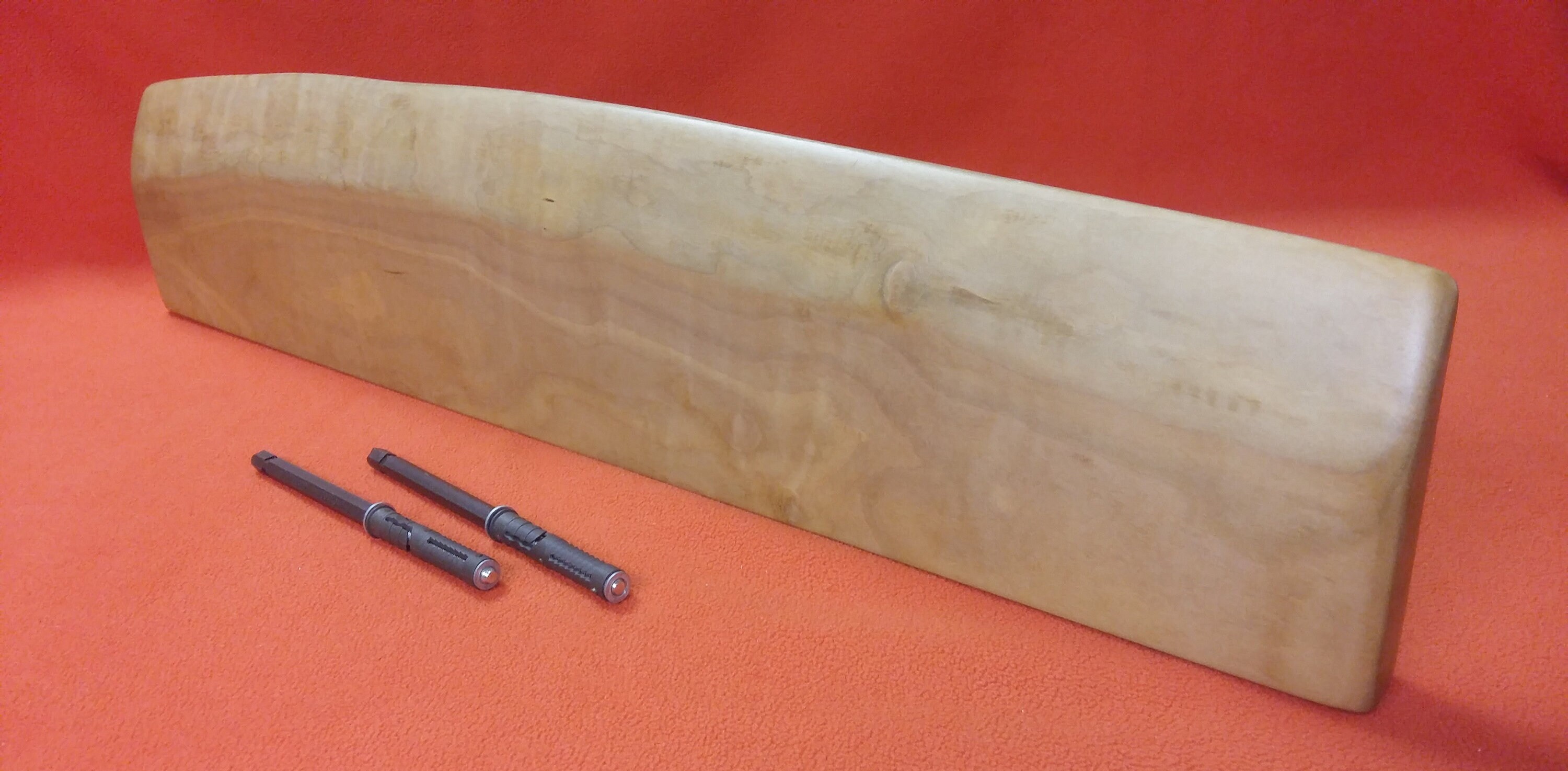 CUSTOM HAND FORGED Shelf, Live Edge Shelf, Floating Shelf, Pear Wood ...