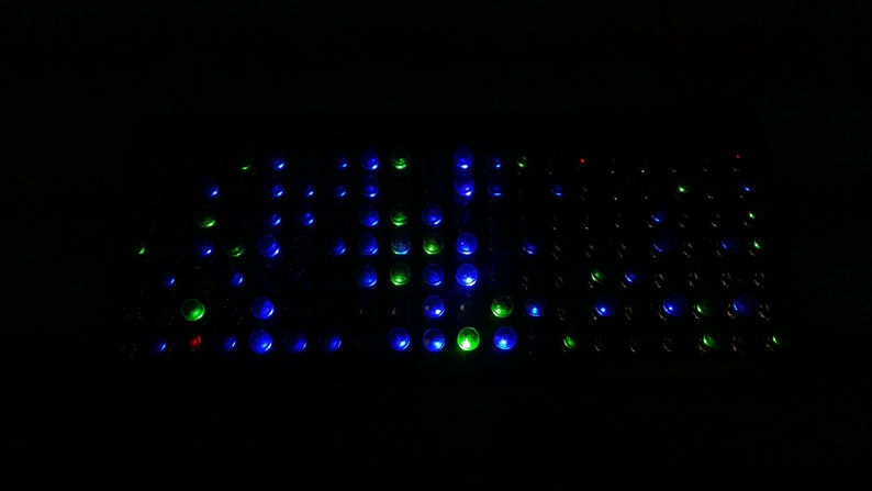 RGB RAINBOW LED Panel, for Multicolour Neon Show Effect 20x7 140 Bulbs ...
