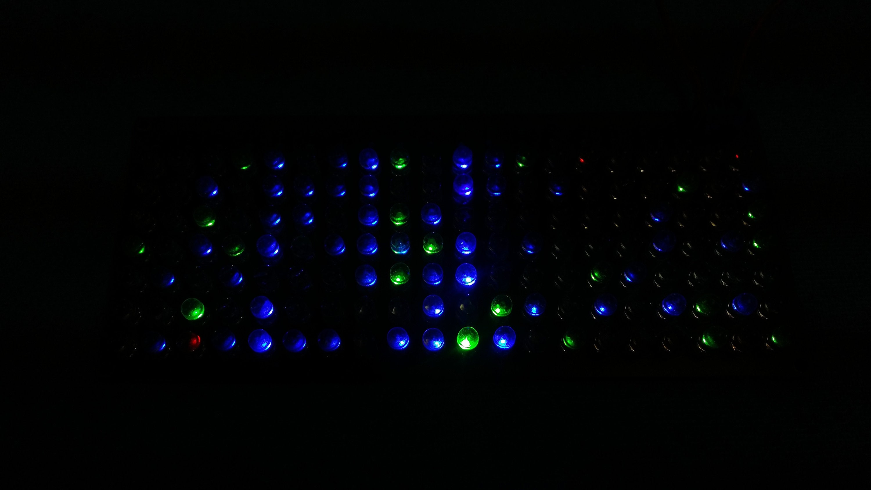 RGB RAINBOW LED Panel, for Multicolour Neon Show Effect 20x7 140 Bulbs ...