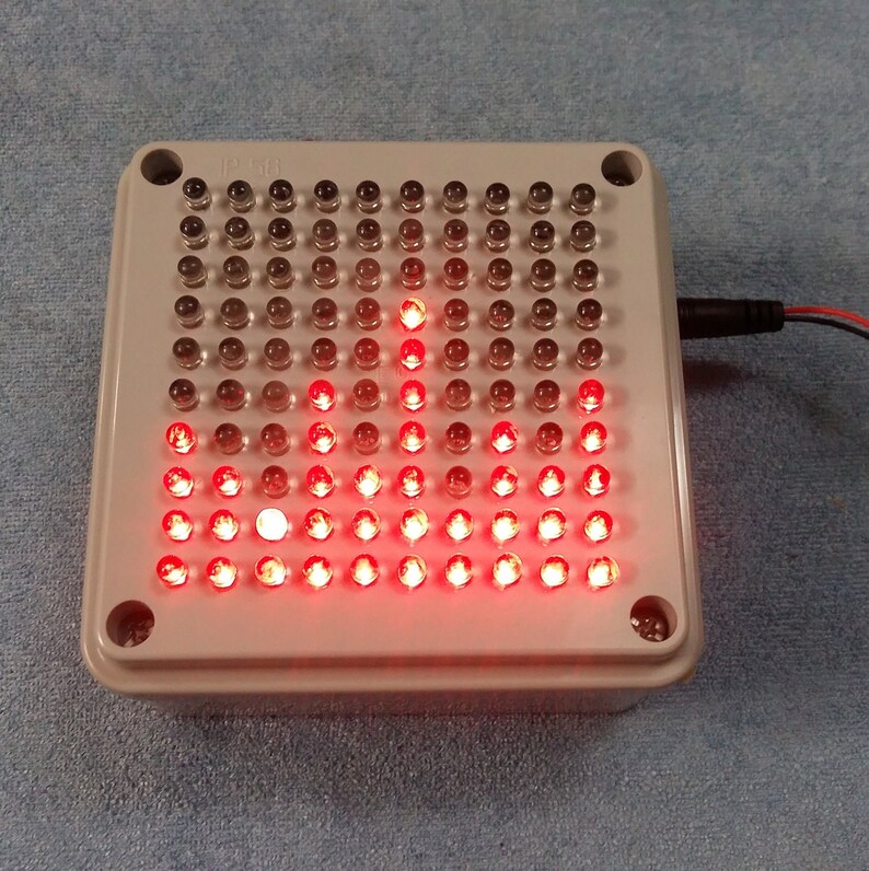 RED LED Matrix Display Cube Box Light Show Effect 10 X 10 - Etsy