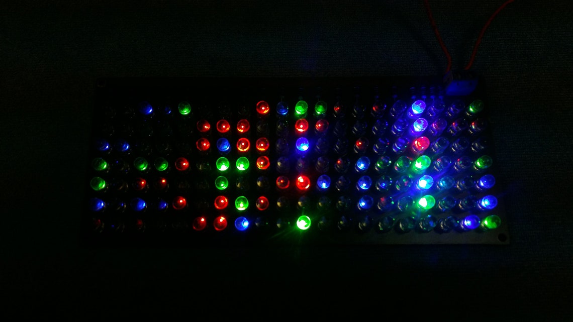 RGB RAINBOW LED Panel, for Multicolour Neon Show Effect 20x7 140 Bulbs ...