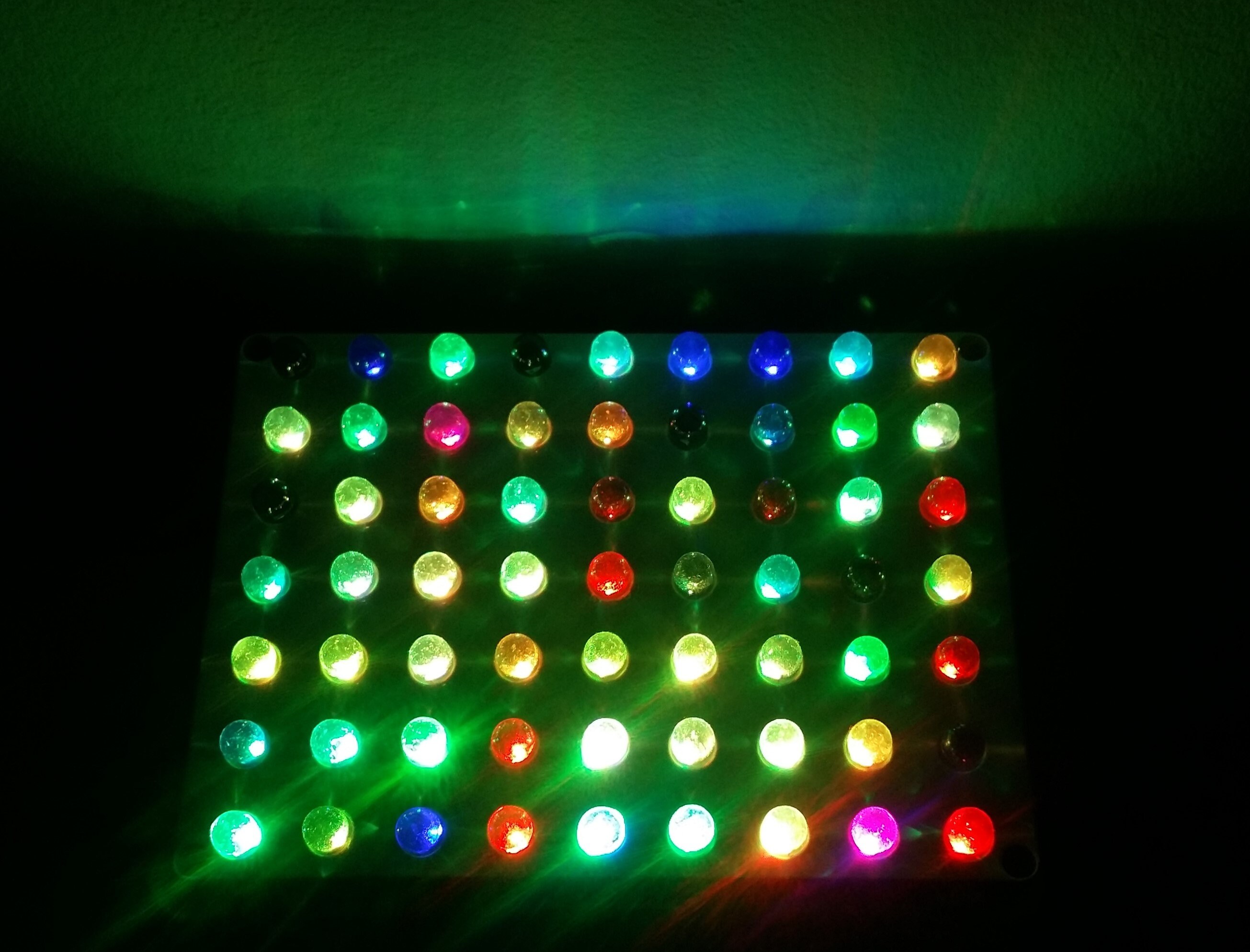 RGB LED Cube Box Light Show Effect 9x7 10 Mm Led's 56 Led's Euro Power ...