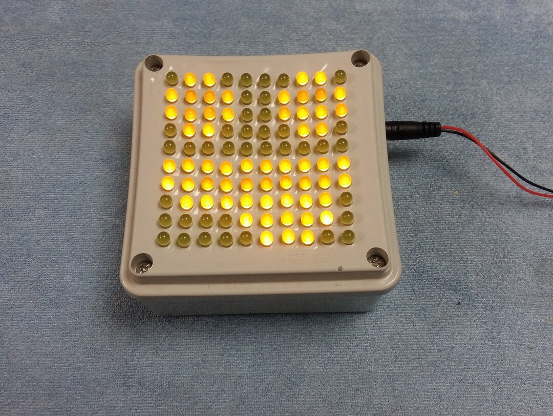 YELLOW LED Matrix CUBE Box Light, Effect Pattern Show Lamp, 10 X 10 ...