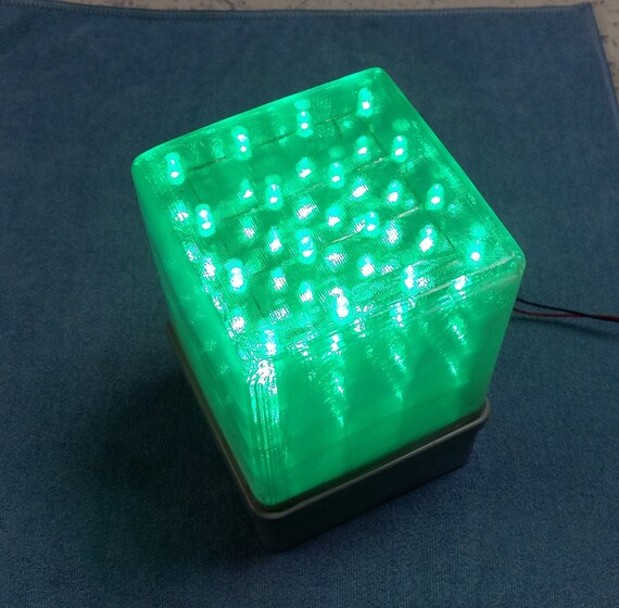 4x4x4 GREEN LED Cube Box 3D Display Light Show Effect USB | Etsy
