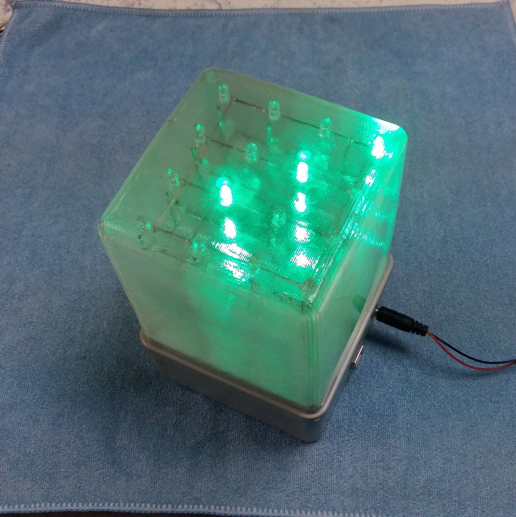 4x4x4 GREEN LED CUBE Box 3D Display, Ultrabright Light Show Effect, Usb ...