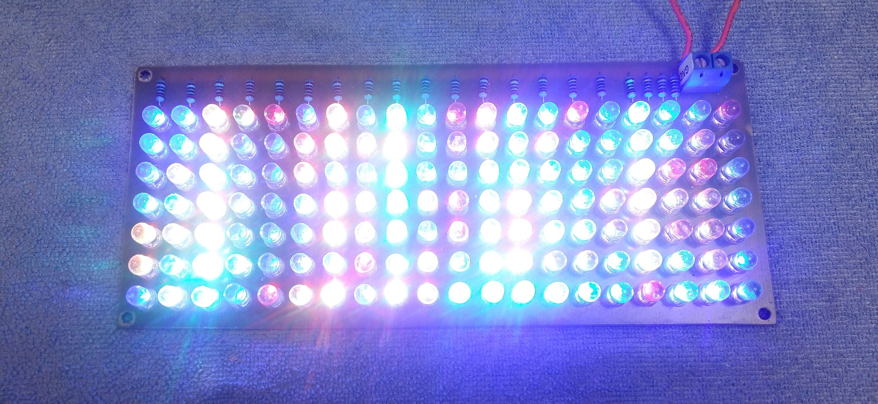 RGB RAINBOW LED Panel, for Multicolour Neon Show Effect 20x7 140 Bulbs ...