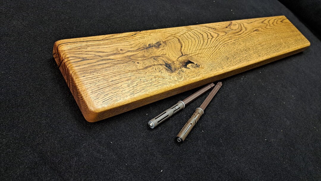 FARMHOUSE Modern Look FLOATING SHELF, Solid Rustic Oak Wood, Support ...