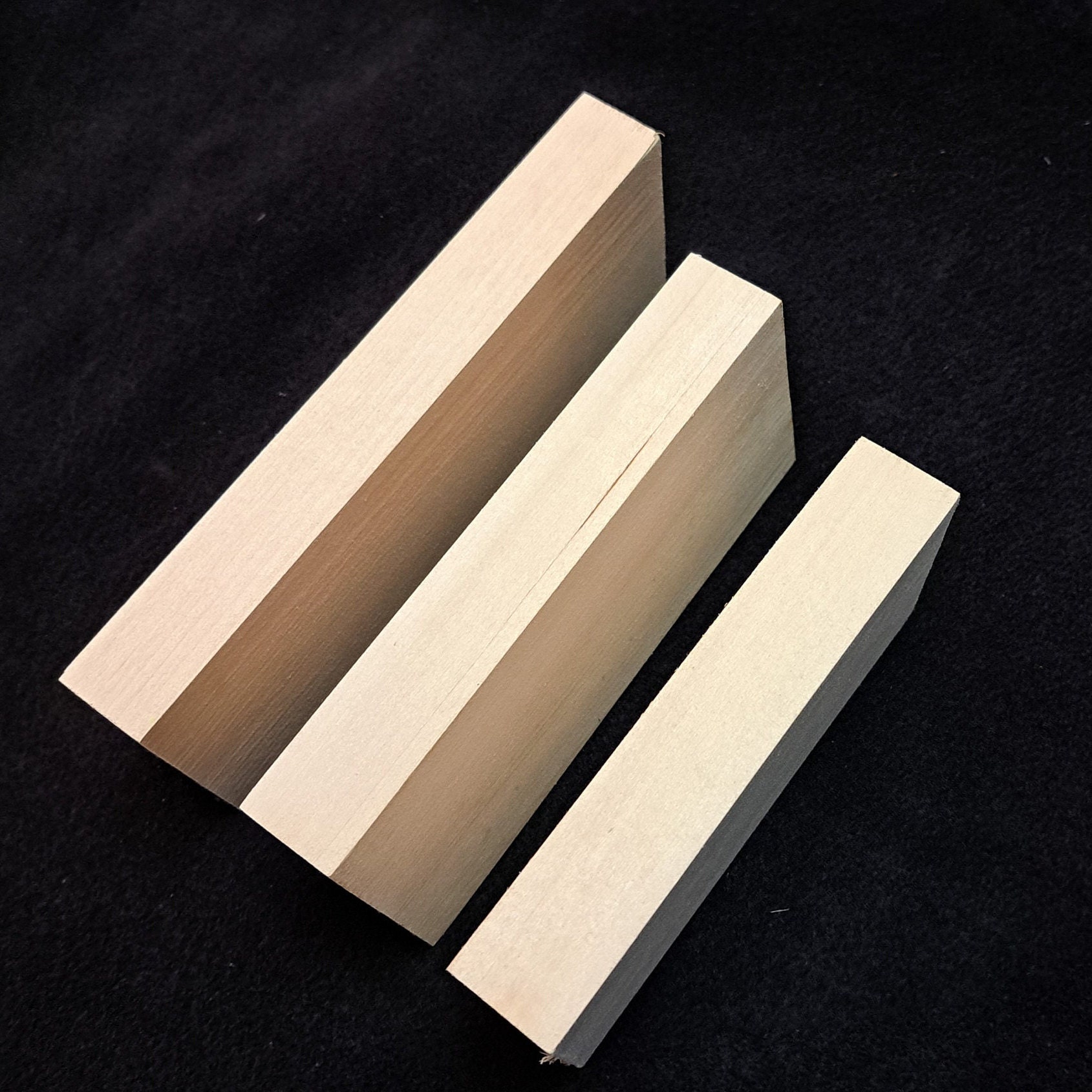 3piece Unfinished CRAFT WOOD Blocks, Diy Carving Engraving Woodcraft ...