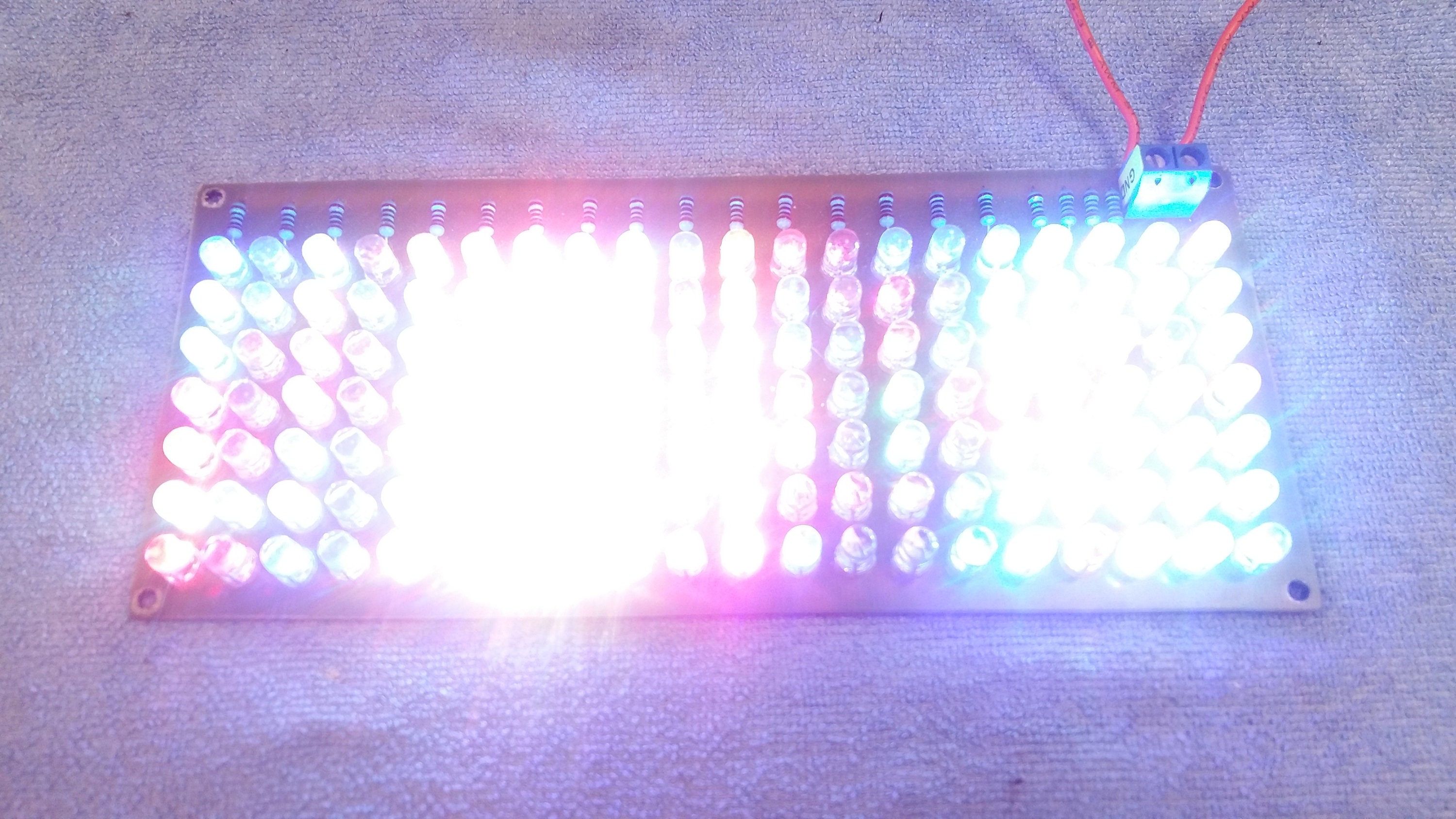 RGB RAINBOW LED Panel, for Multicolour Neon Show Effect 20x7 140 Bulbs ...