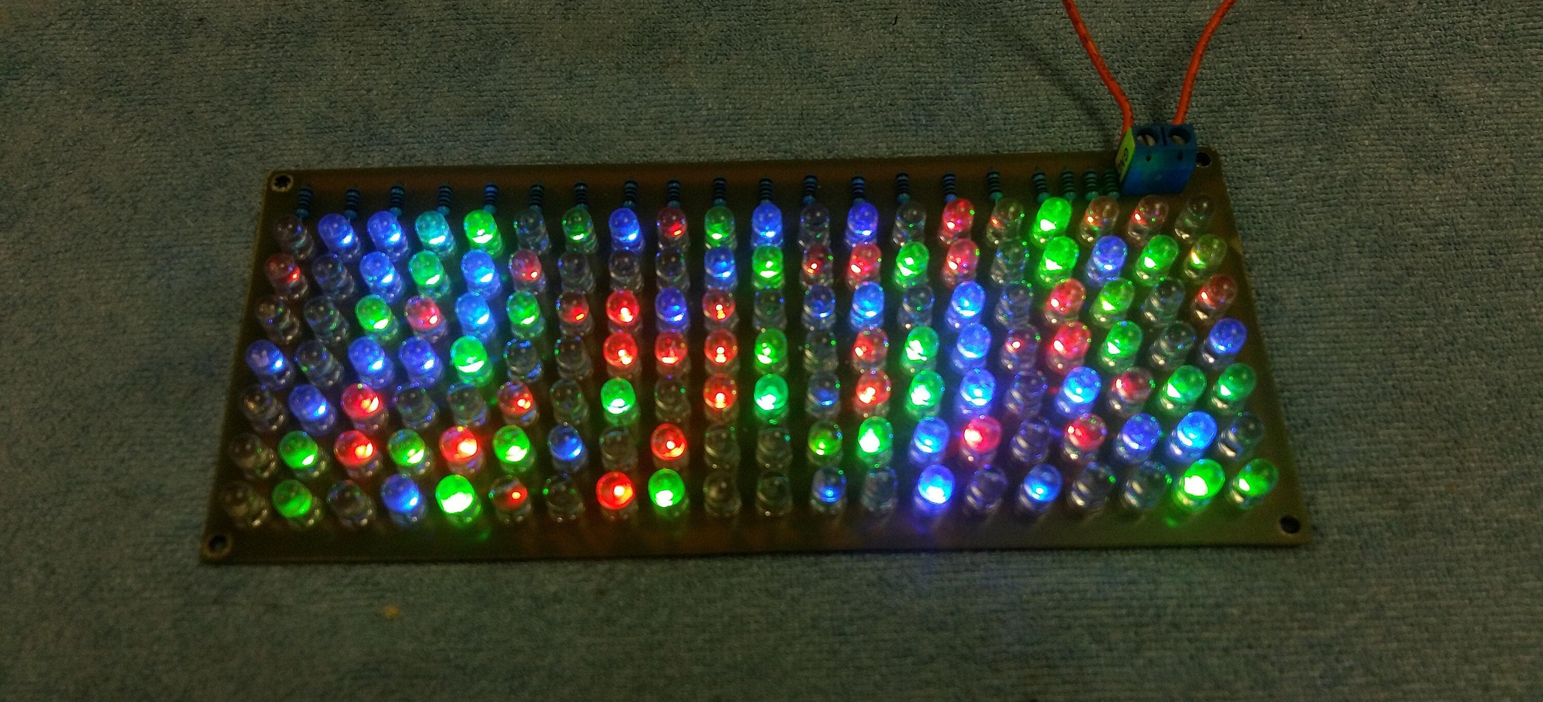 RGB RAINBOW LED Panel, for Multicolour Neon Show Effect 20x7 140 Bulbs ...