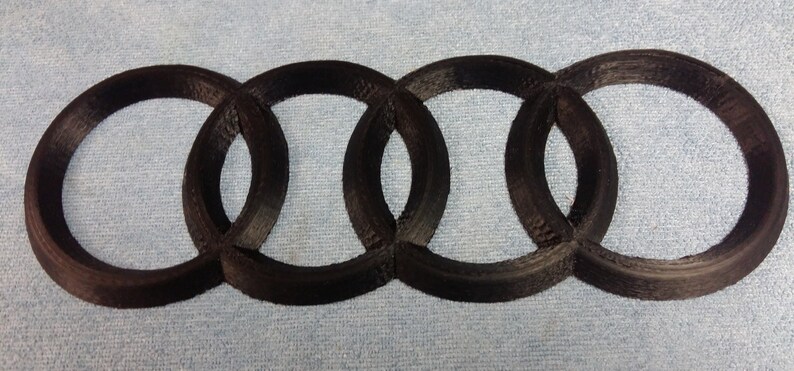 Symbol Audi Logo Ring Sign Badge Rings Emblem 3D - Etsy