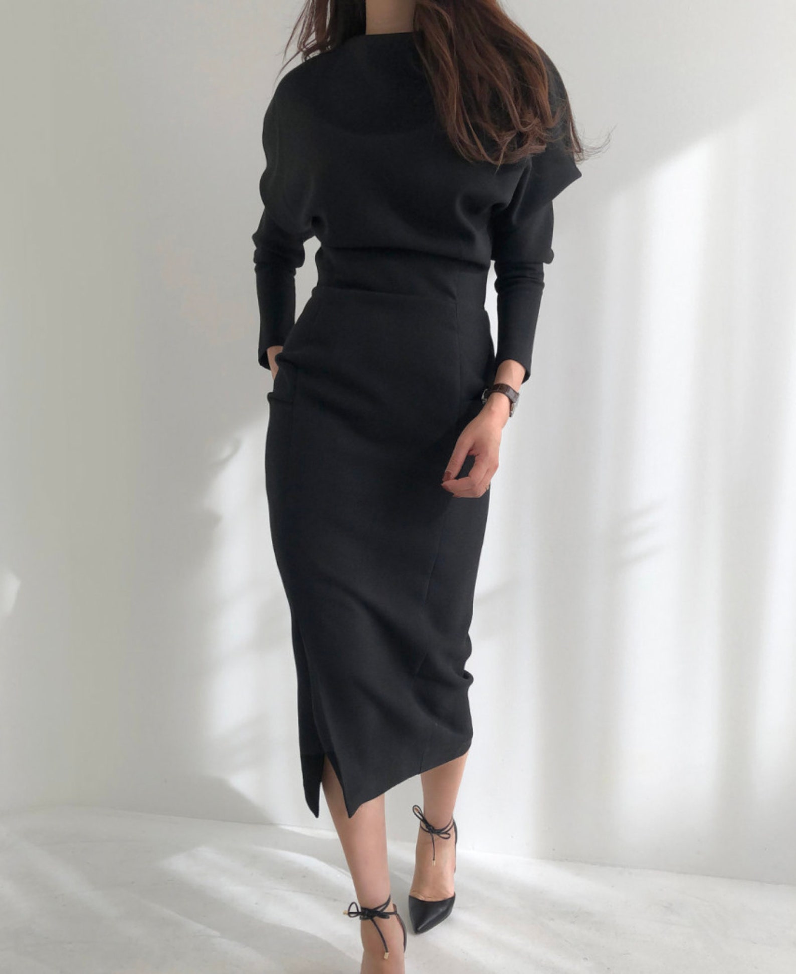 Romantic Wrap Dress Shirring Dress Mood Dress Maxi Dress Long Dress ...