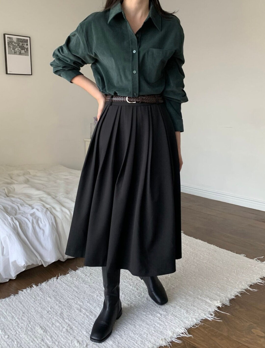 Flare Skirts High Waisted Skirt Maxi Skirt Long Skirt Mood Skirts Long ...