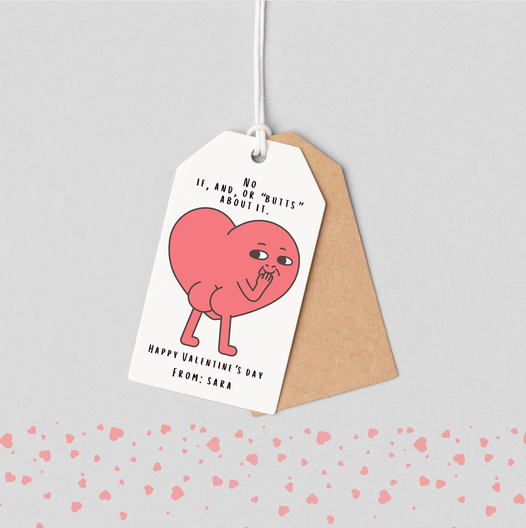 Funny Valentine's Day Gift Tags, Printable Favor Tags (editable) - Etsy