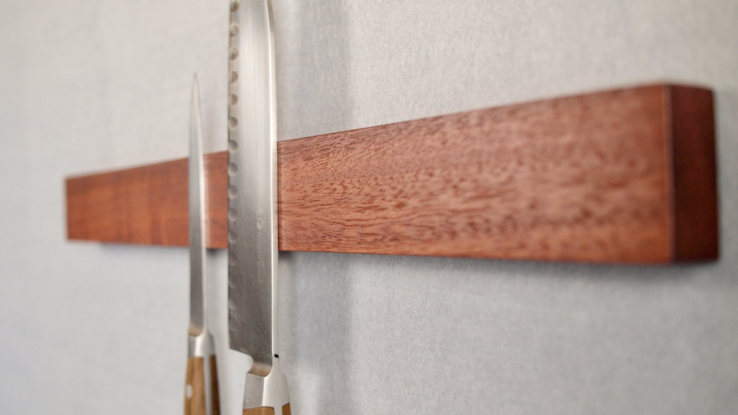 Jarrah Magnetic Knife Racks Clear Finish. 30 45 and 60cm - Etsy Australia
