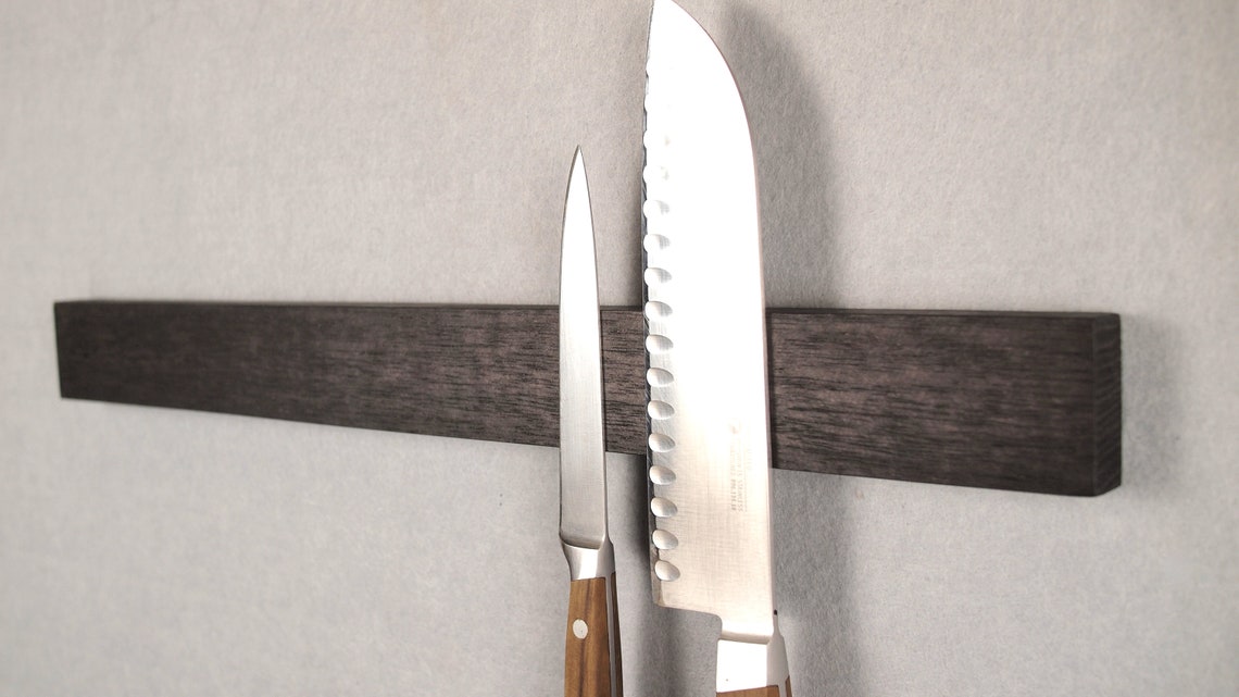 Tasmanian Oak Magnetic Knife Racks Black Finish. 30 45 and | Etsy Australia