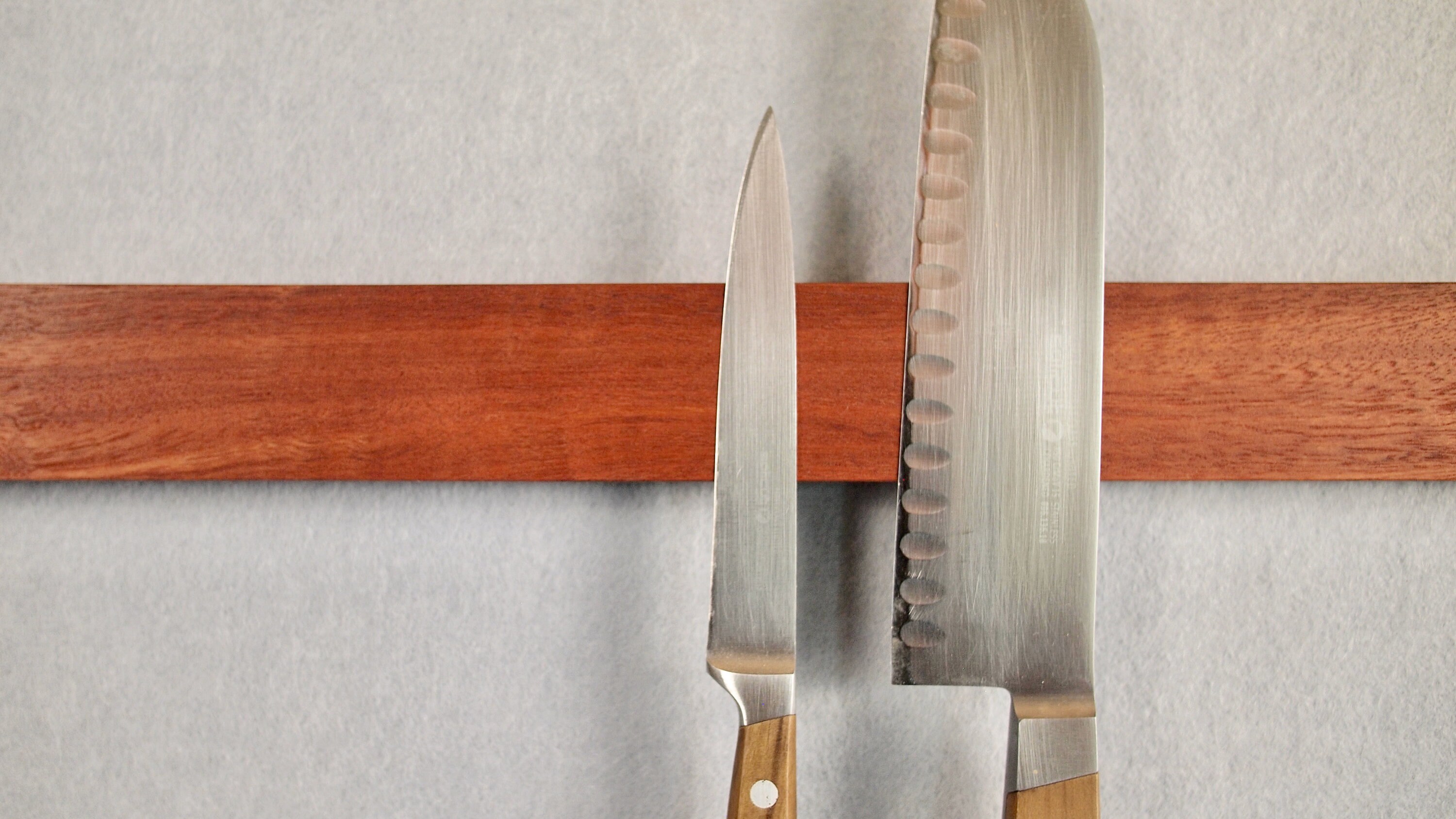Jarrah Magnetic Knife Racks, Clear Finish. 30, 45 and 60cm - Etsy Australia