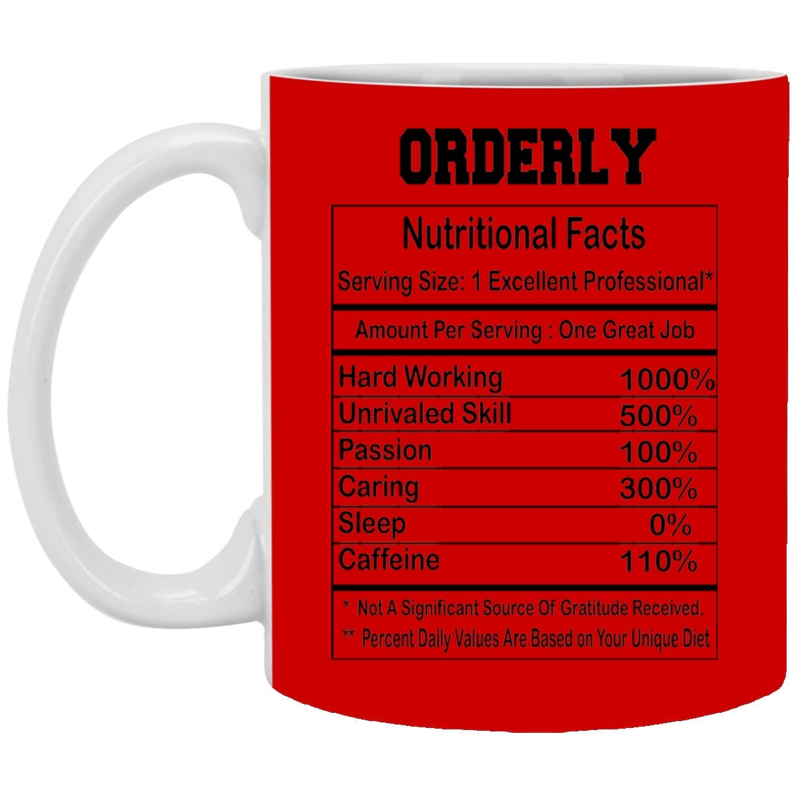 Funny Orderly Mug Nutritional Facts Gift Coffee Tea Cup Mug 11 - Etsy UK