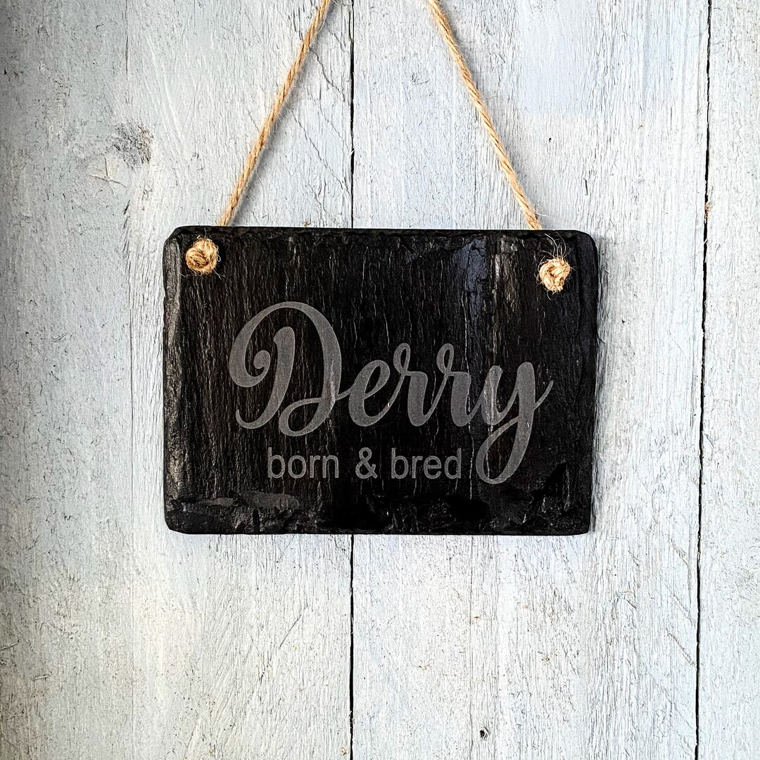 Personalized Irish Counties Born & Bred Slate Sign porch Welcome Sign ...