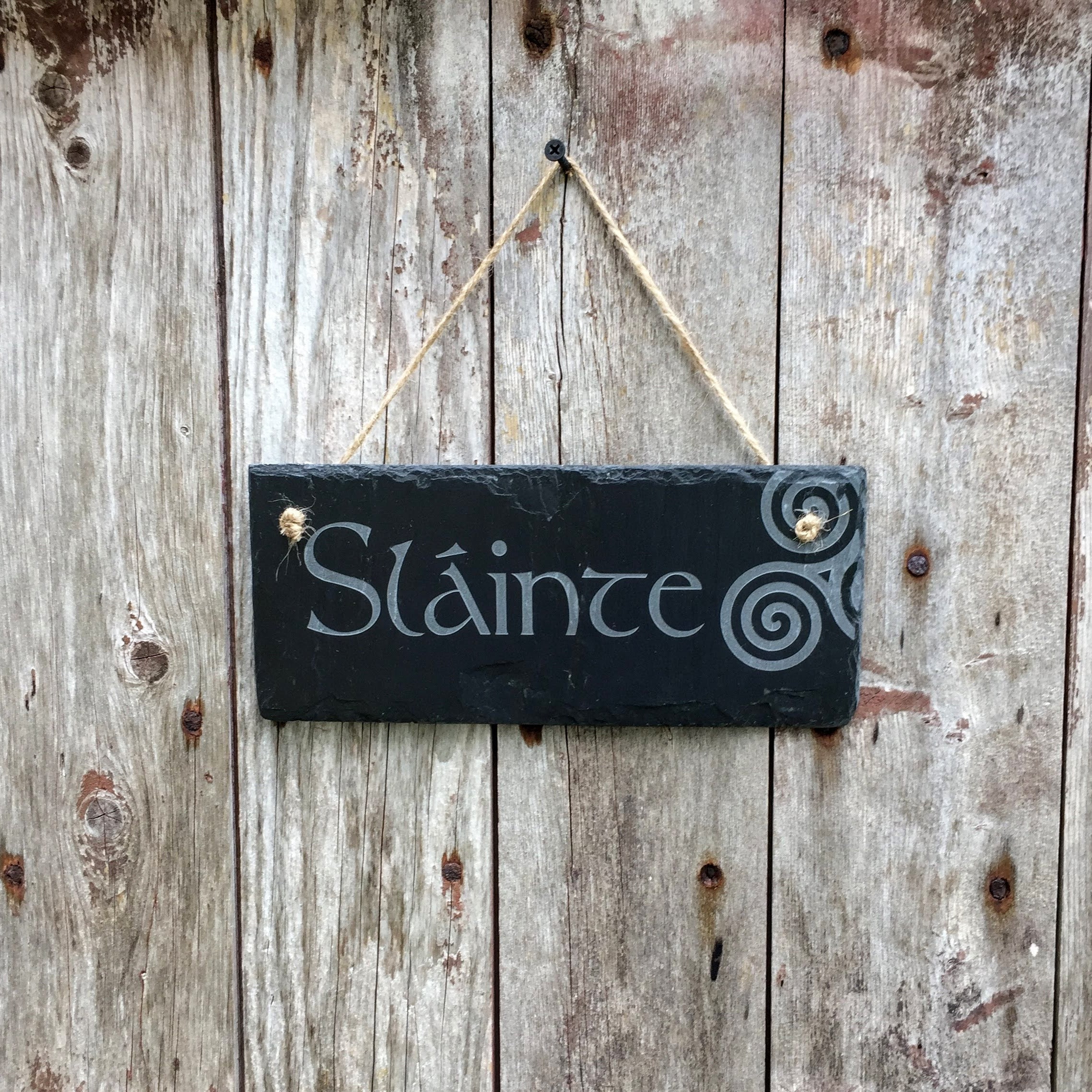 Irish Slate Sign 'sláinte' Meaning Good Health | Etsy