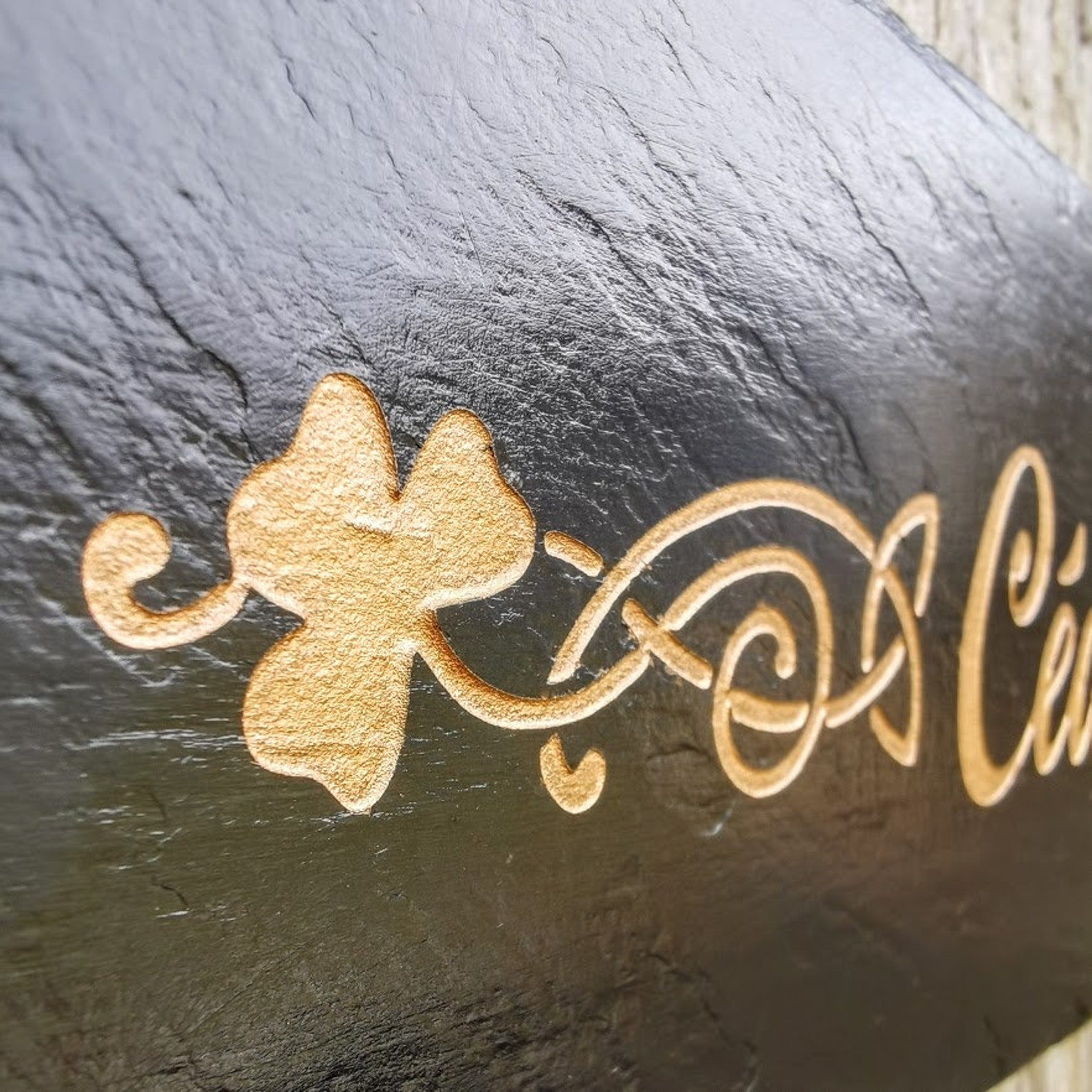 Cead Mile Failte Slate Sign - Irish Welcome Home Decor - Etsy