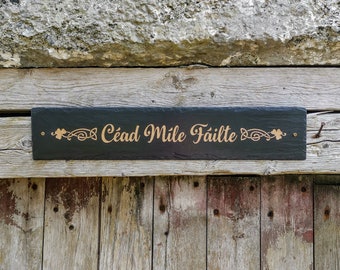 Irish Slate ' Over the Door' an Irish Blessing Irish Welcome Slate Sign ...