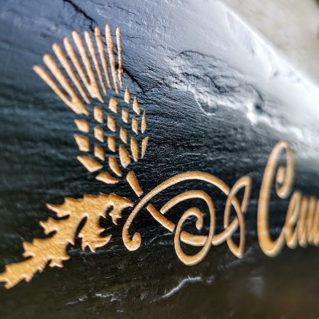 Over the Door Scottish Welcome Sign Céud Mile Fáilte Rose | Etsy